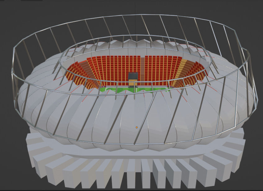 FIFA 2022 QUARTER STADIUM-field 3D model animated rigged | CGTrader