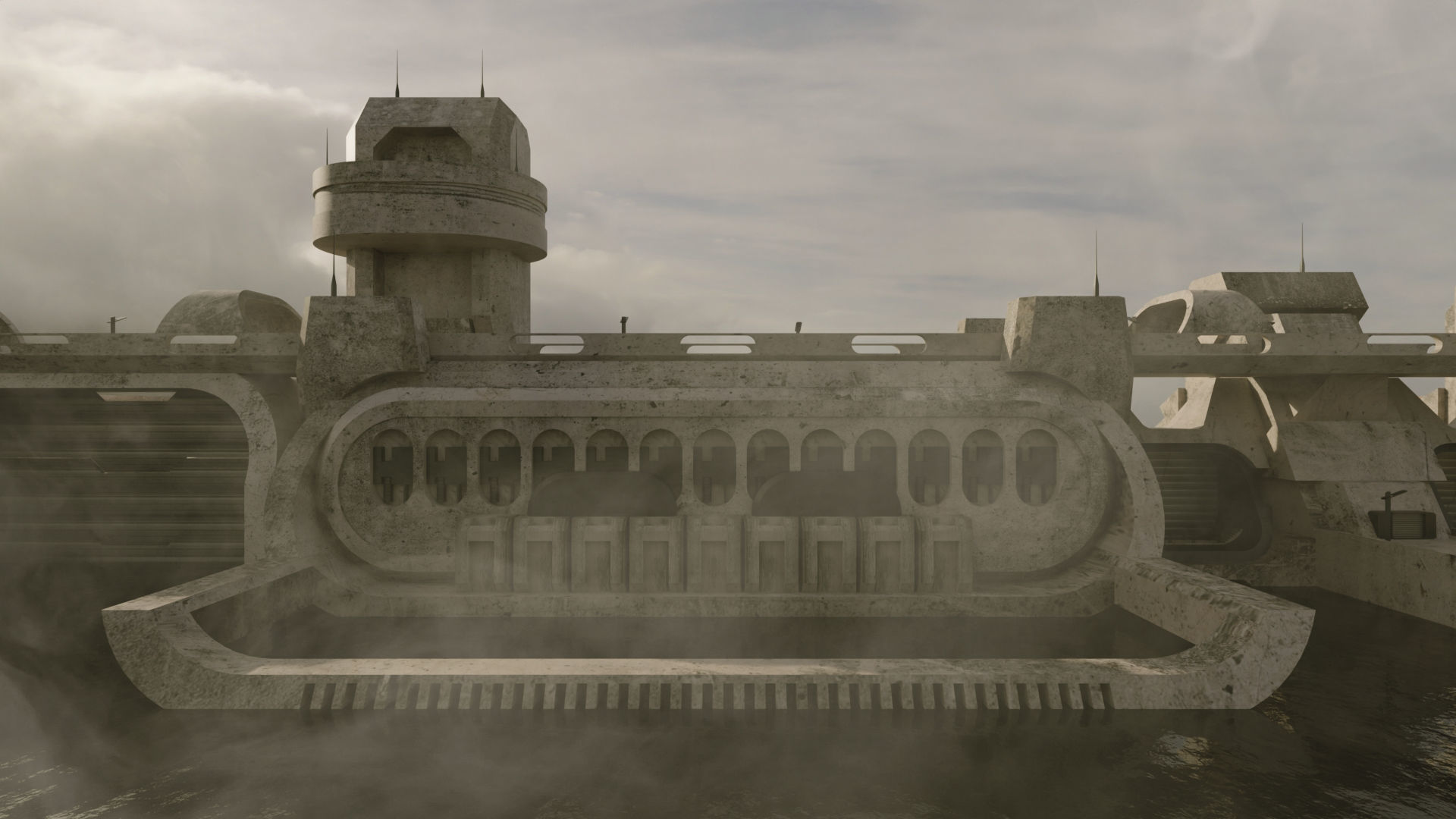 3D model The DAM sci-fi VR / AR / low-poly | CGTrader