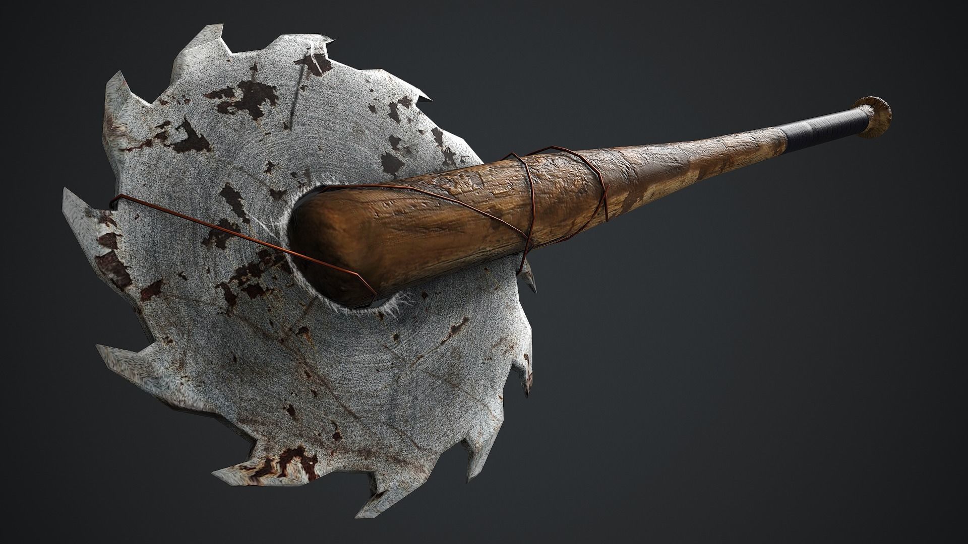 3D model Post Apocalyptic Baseball Bat - Low Poly Game Ready VR / AR ...