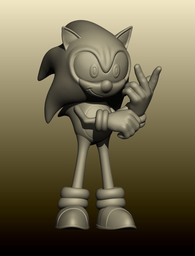 Sonic the Hedgehog 3D model 3D printable | CGTrader