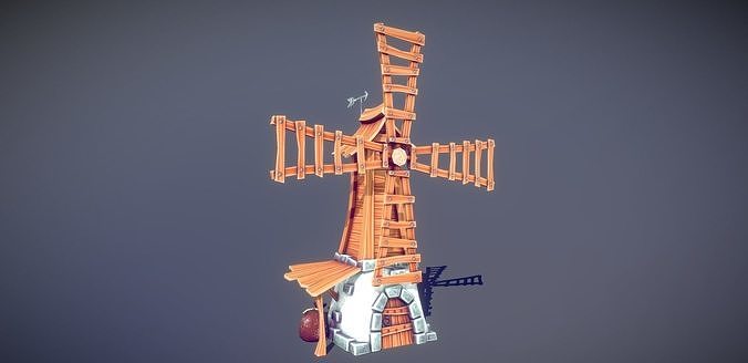 3D model Windmill Stylized VR / AR / low-poly | CGTrader
