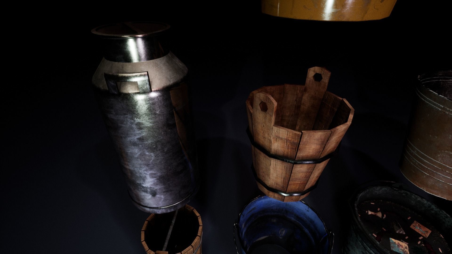 3D model Buckets 12 Assets VR / AR / low-poly | CGTrader