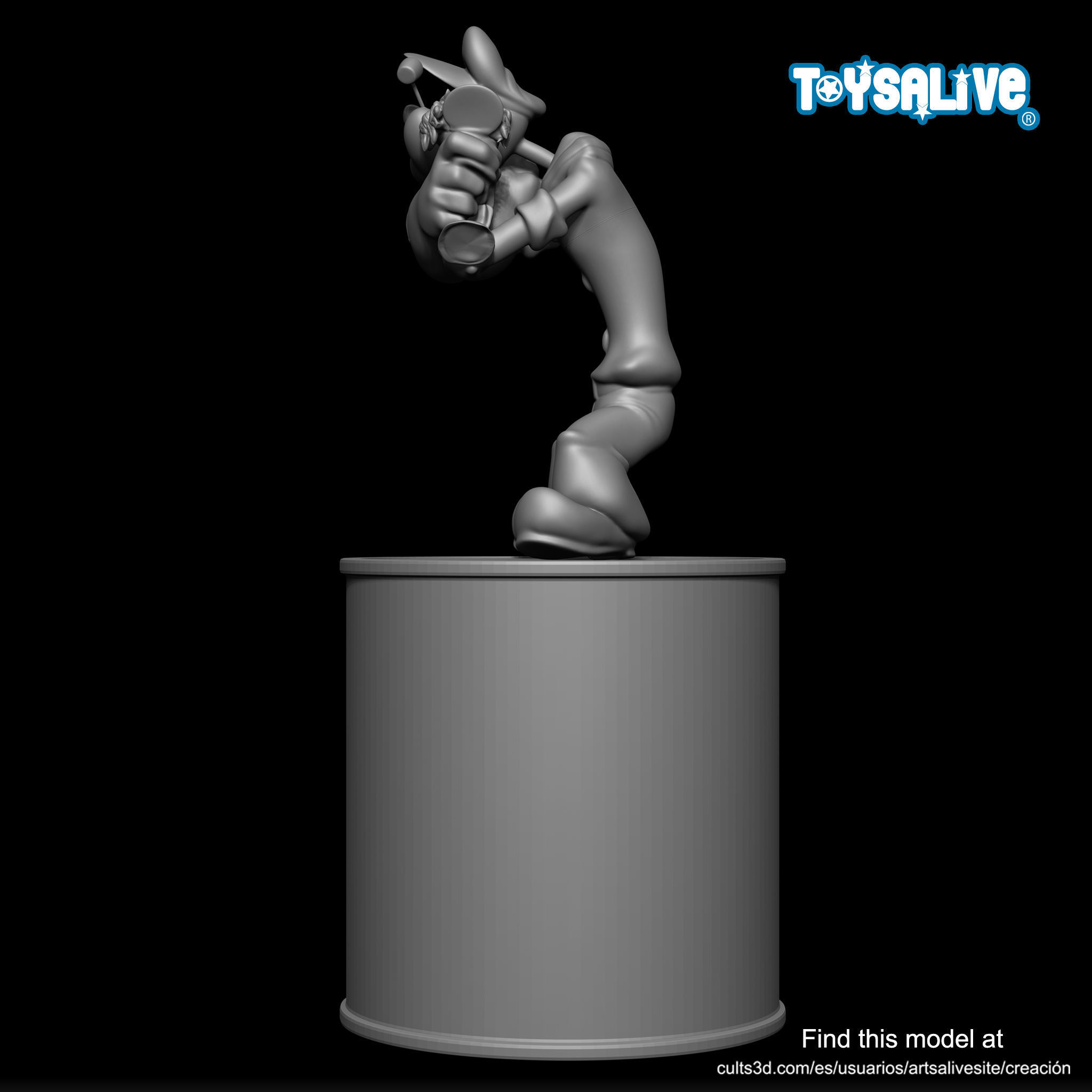 POPEYE 3D MODEL FIGURE AND CAN 3D model | CGTrader