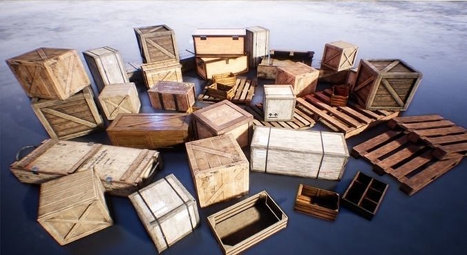 3D model Boxes And Crates 19 Assets VR / AR / low-poly | CGTrader