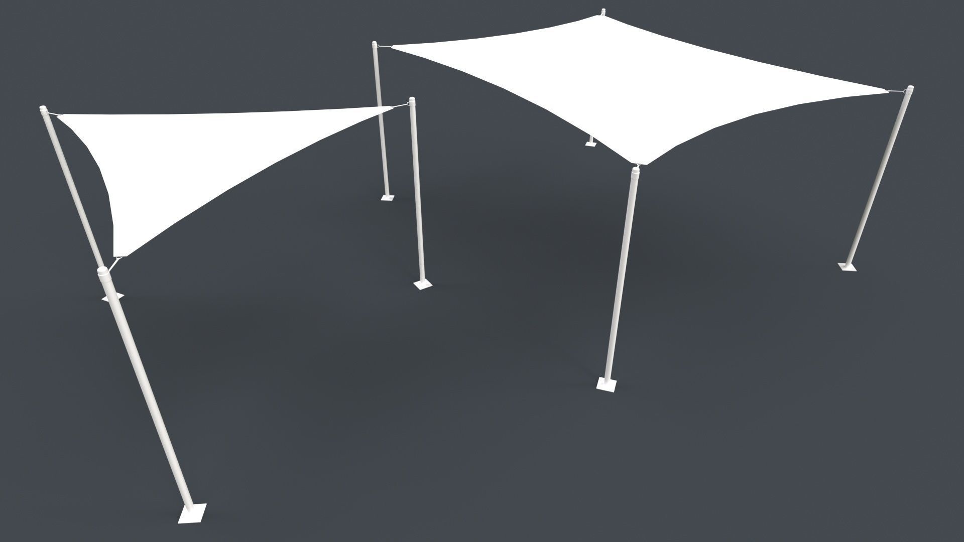 3D model PBR Sun Shade Sails VR / AR / low-poly | CGTrader