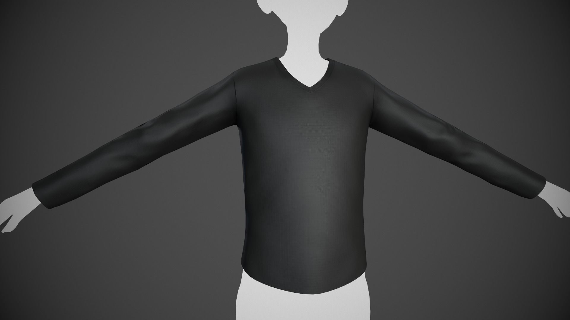 3D model Black Sweater Style 1 VR / AR / low-poly | CGTrader