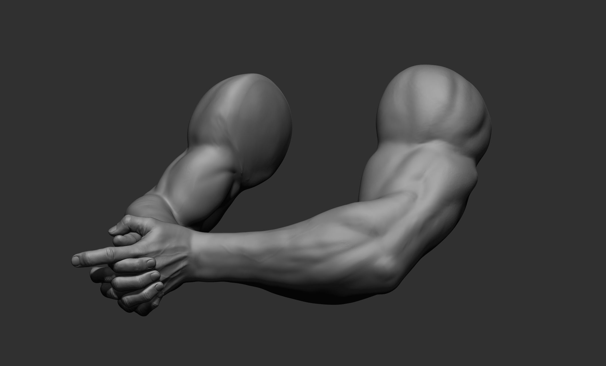 17 male arm poses 3D model | CGTrader