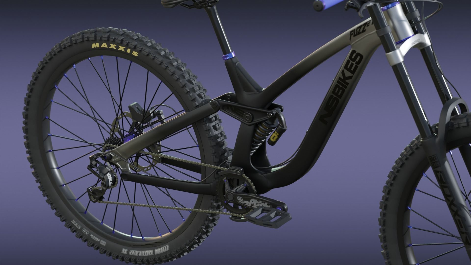 NSbike Fuzz realistic Bicycle bike DH MTB Full Suspension free 3D model ...