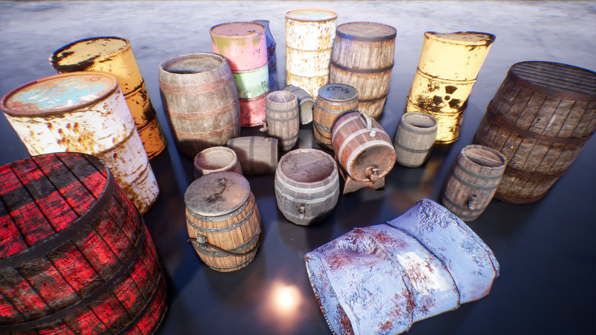 3D model Barrels 13 Assets VR / AR / low-poly | CGTrader