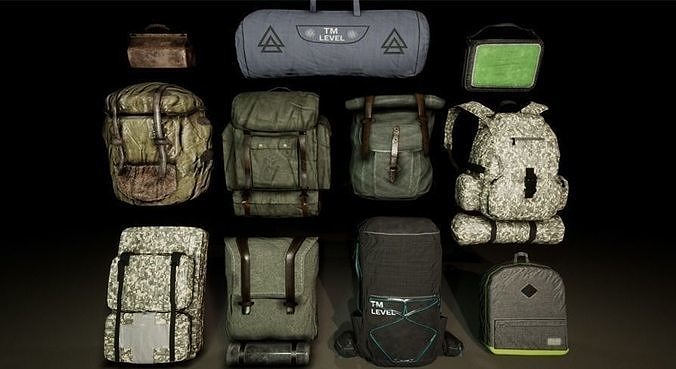 3D model Backpacks And Bags 22 Variations VR / AR / low-poly | CGTrader