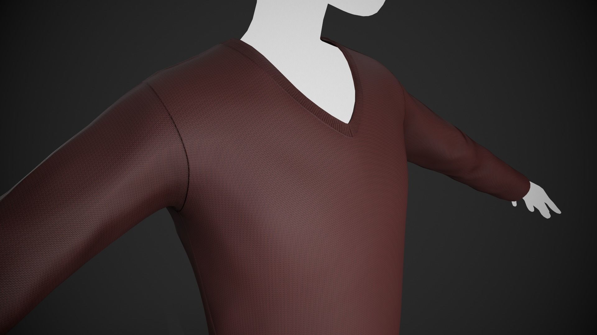 3D model Red Sweater Style 1 VR / AR / low-poly | CGTrader
