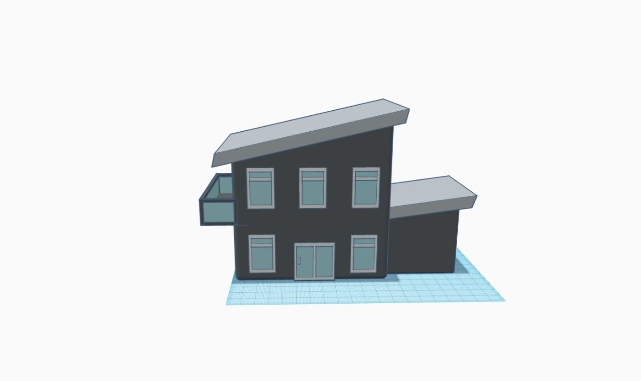 Simple Modern House 3D model 3D printable | CGTrader