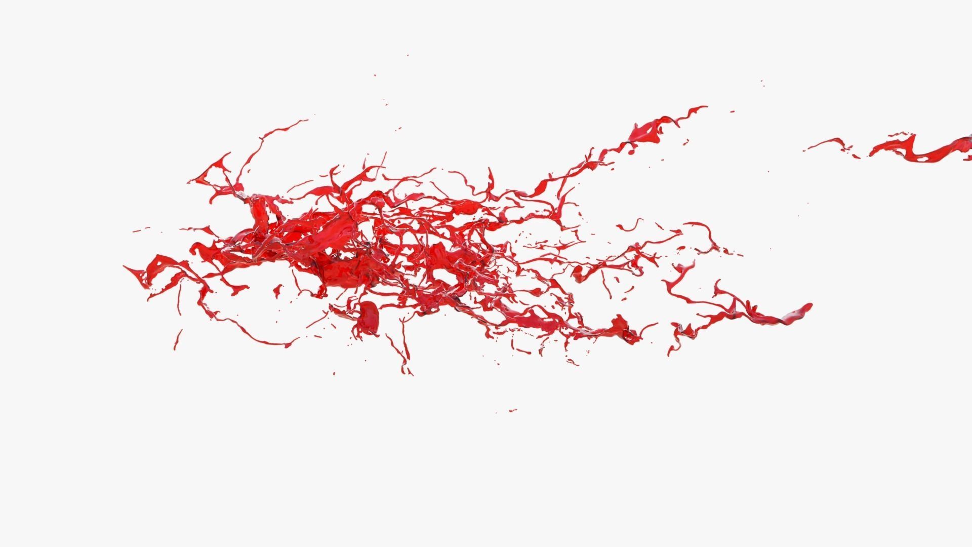 Animated Blood Splash 18 3D model animated | CGTrader
