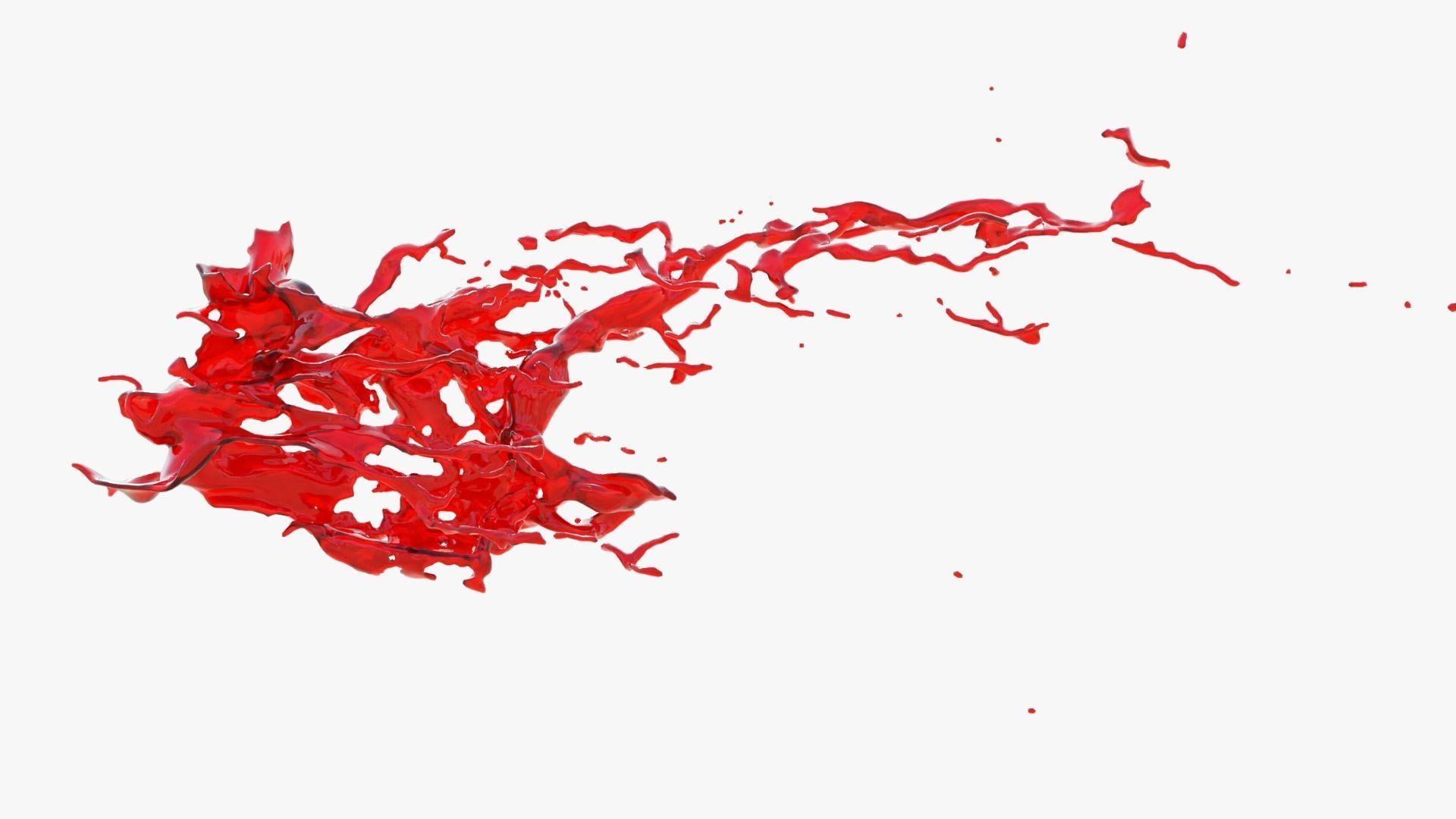 Animated Blood Splash 16 3D model animated | CGTrader