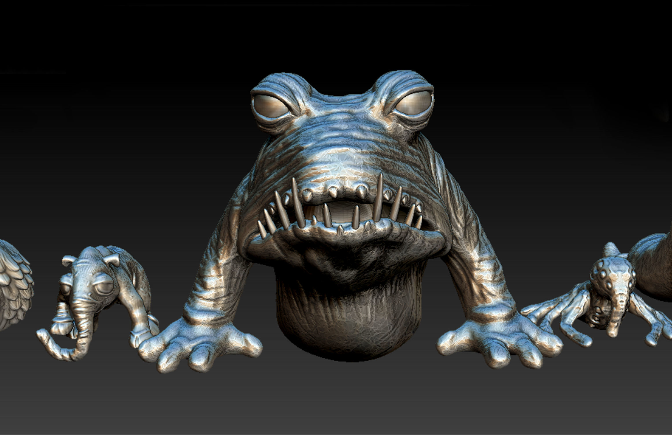 JABBA CREATURES 3 INCH 3D model 3D printable | CGTrader