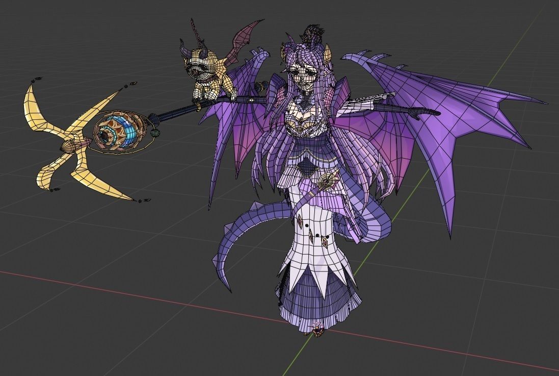 3D model Princess Conect - Homare VRChat Oculus Quest Low-poly 3D model ...