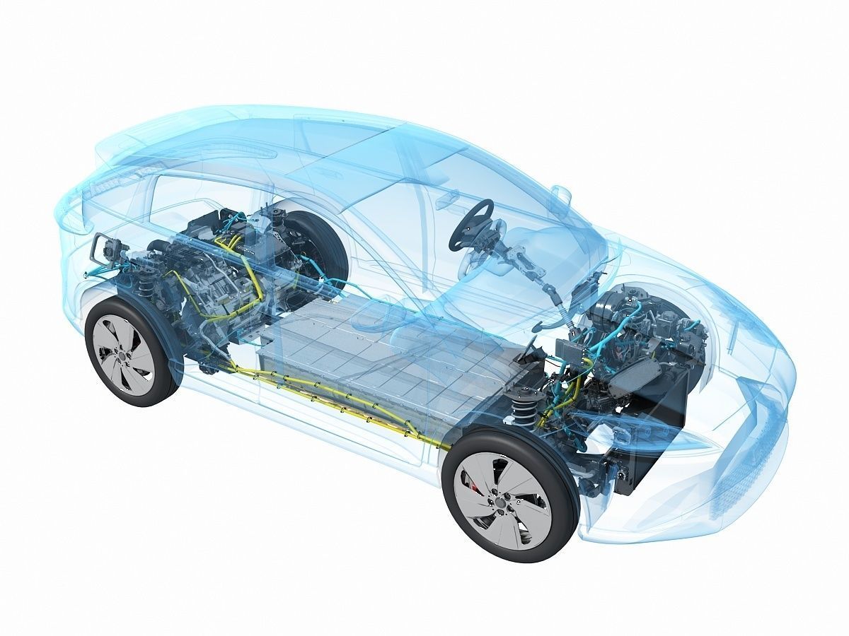 Electric SUV Chassis X-Ray 3D model | CGTrader