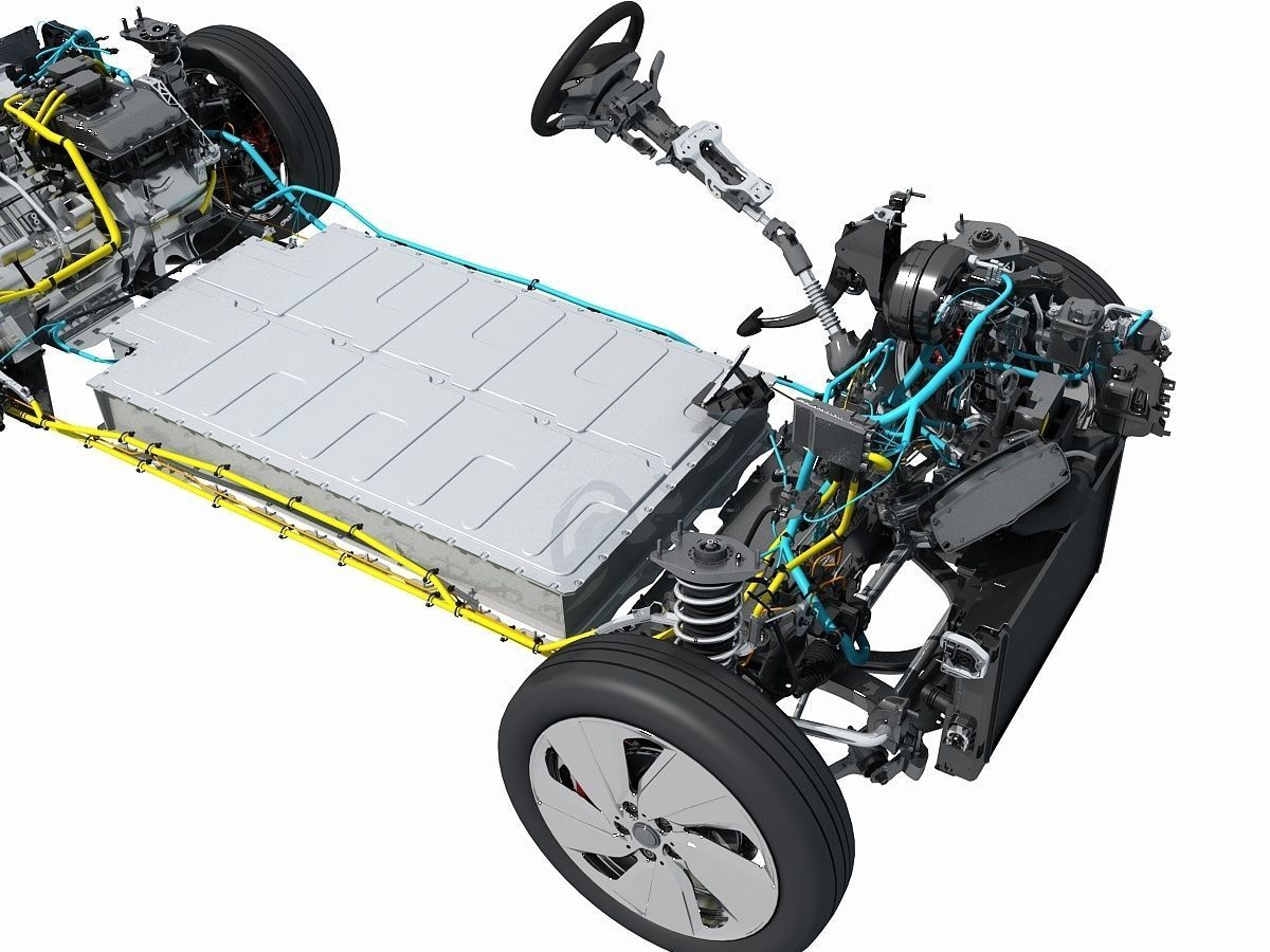 Electric SUV Chassis X-Ray 3D model | CGTrader