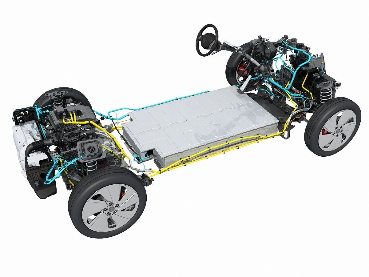 Electric Car Chassis 3D model | CGTrader