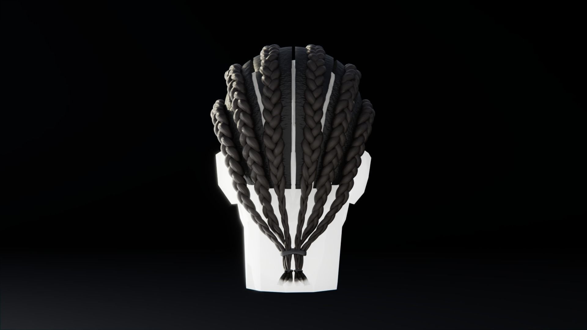 3D model Braids Hairstyle VR / AR / low-poly | CGTrader