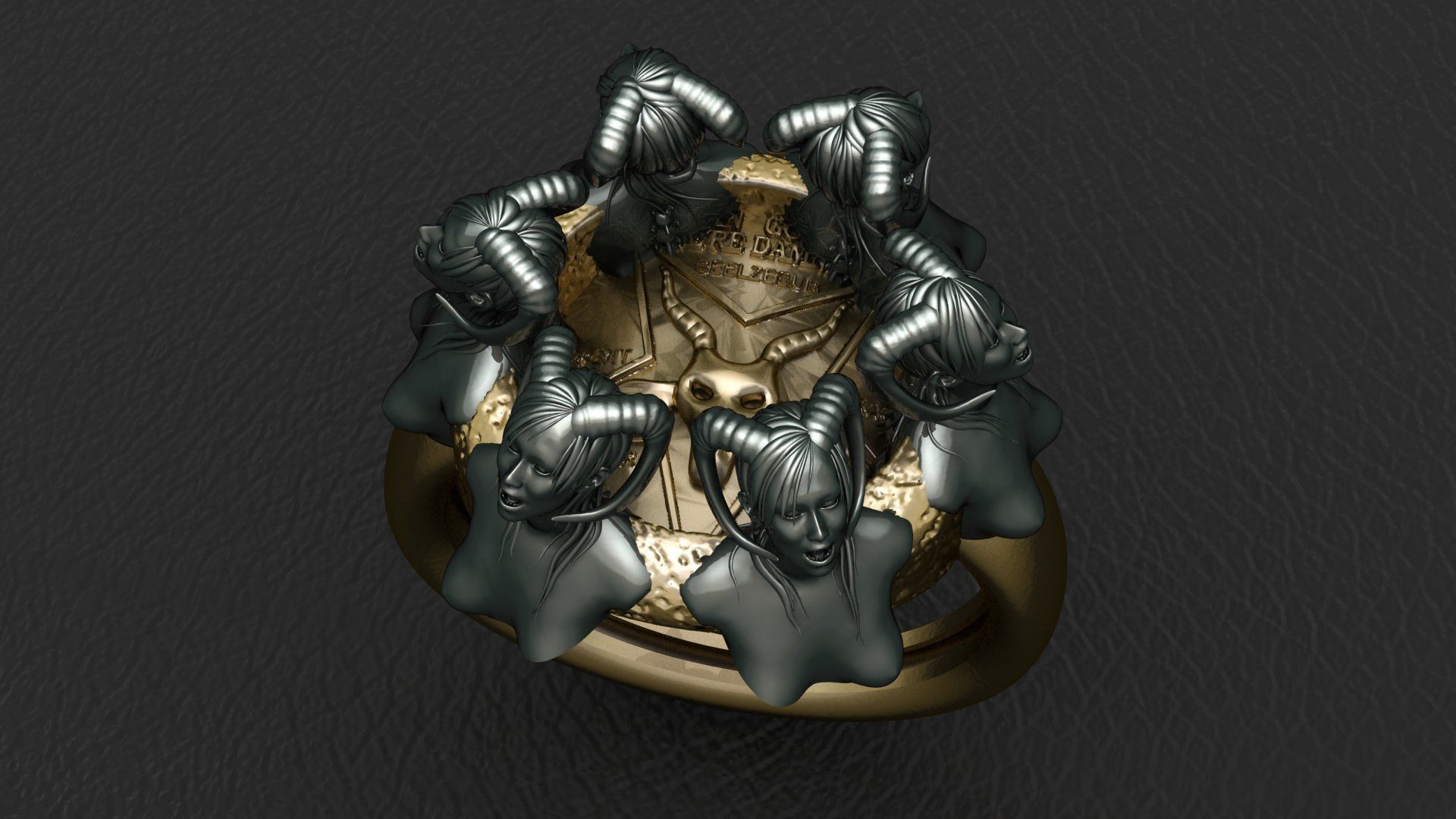 Devil Ring Woman Jewelry 3D model 3D printable | CGTrader