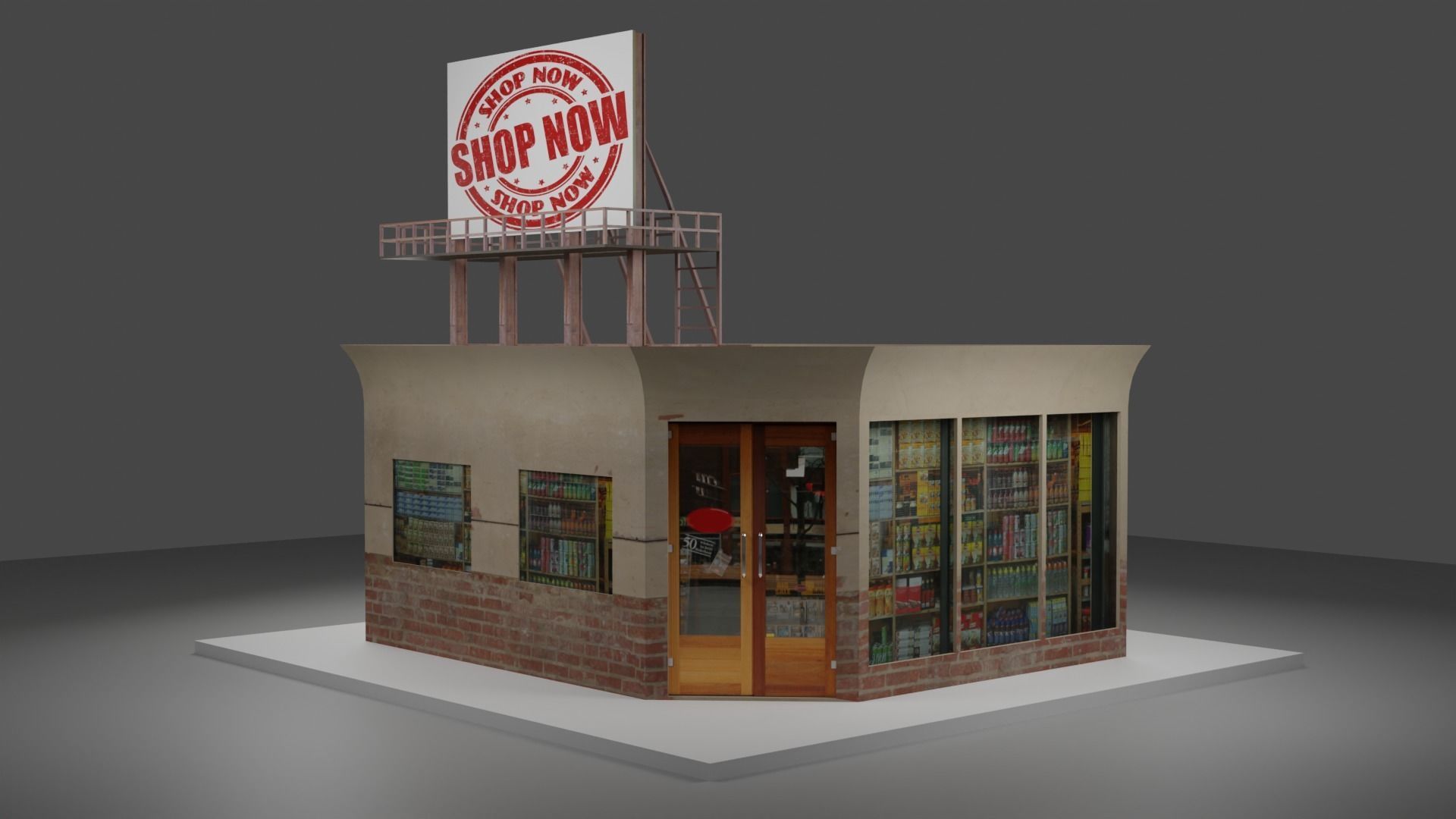 The street shop free VR / AR / low-poly 3D model | CGTrader
