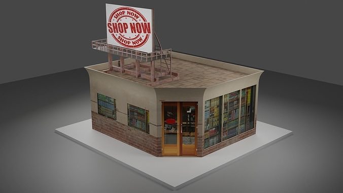 The street shop free VR / AR / low-poly 3D model | CGTrader
