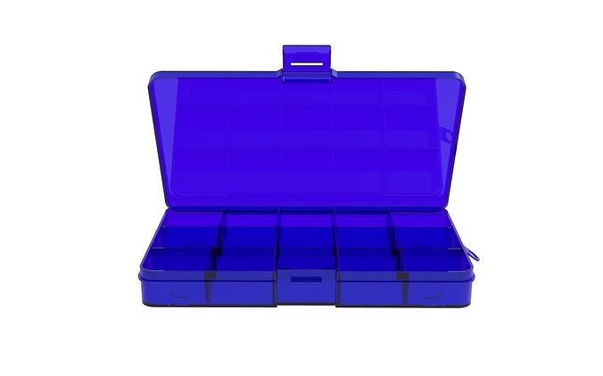 Plastic Box Small size with Compartments 3D model 3D printable | CGTrader