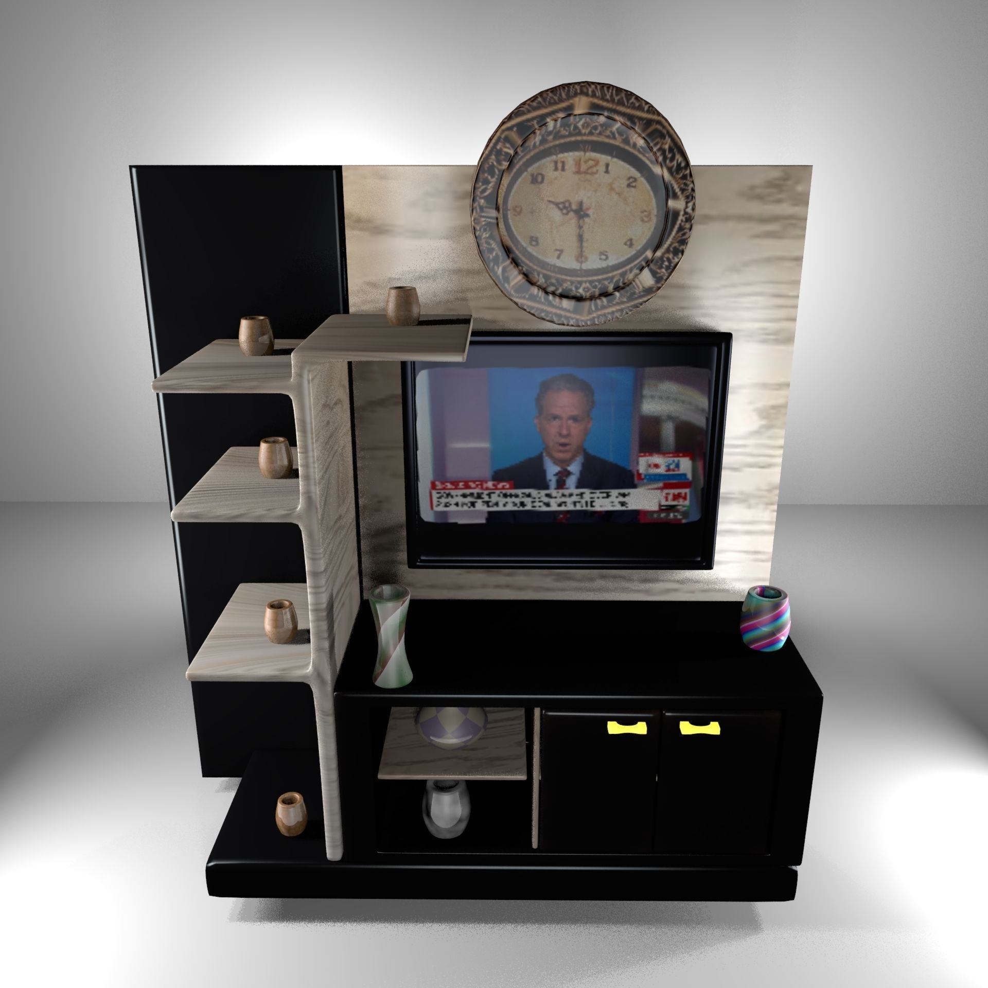 TV library 3D model | CGTrader