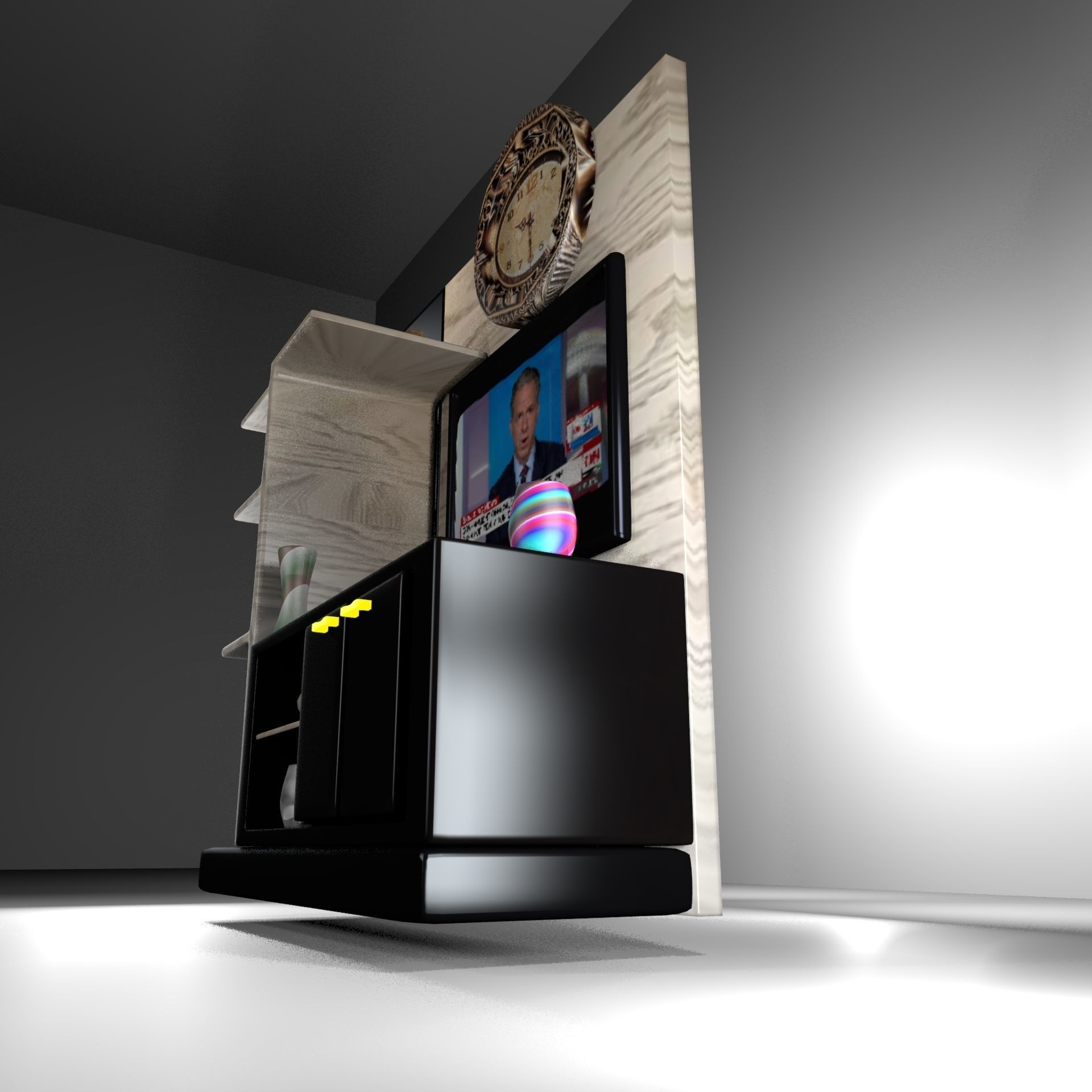 TV library 3D model | CGTrader