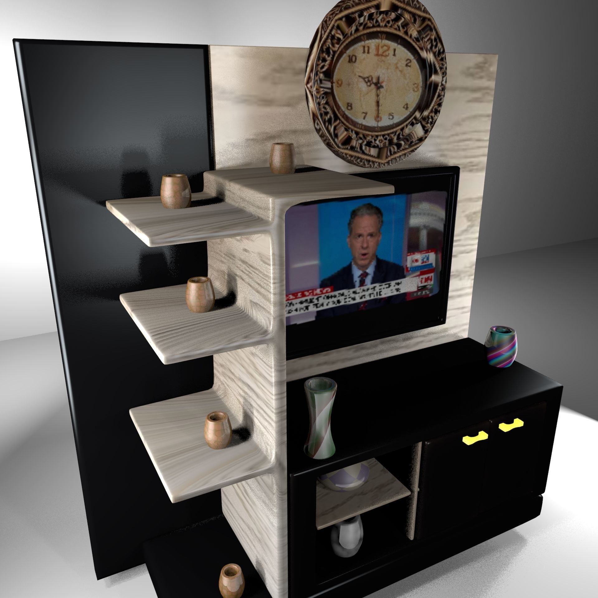 TV library 3D model | CGTrader