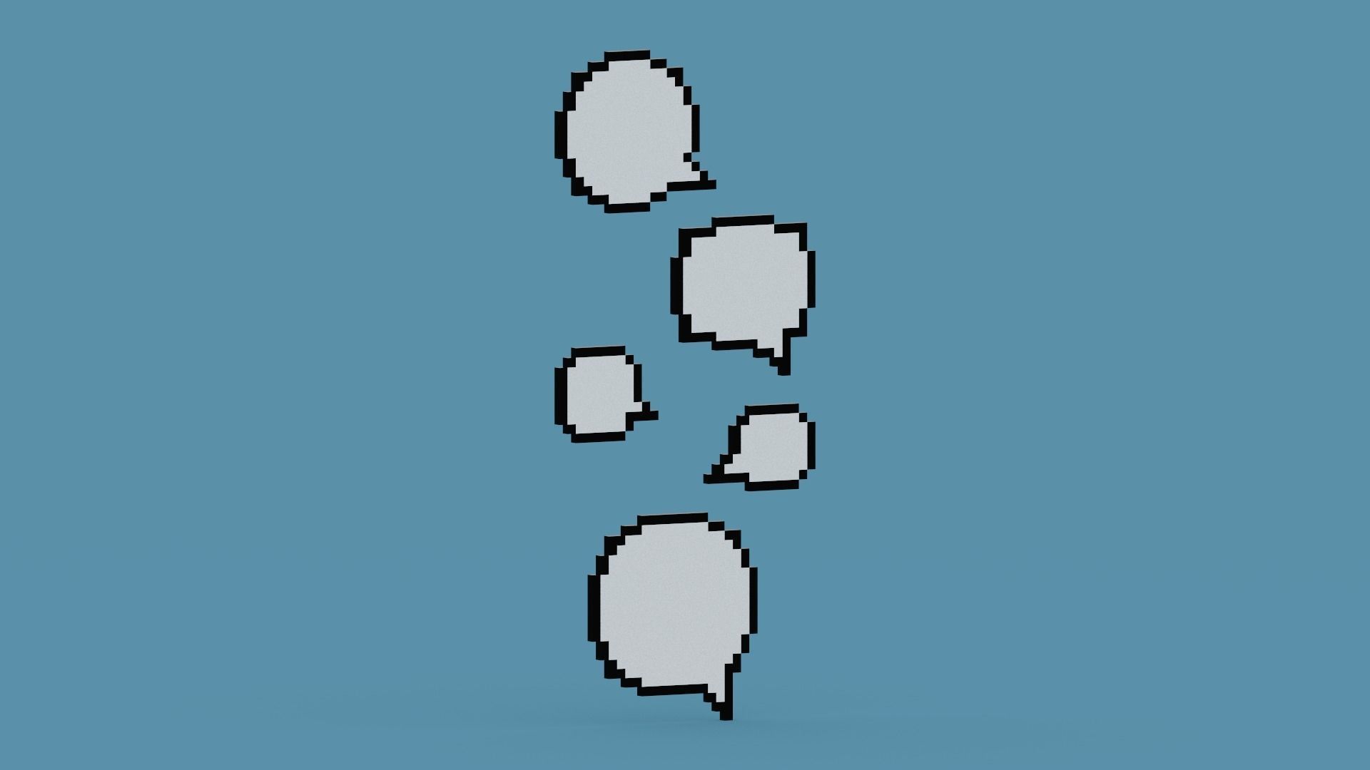 3D model Voxel Speech Bubbles VR / AR / low-poly | CGTrader