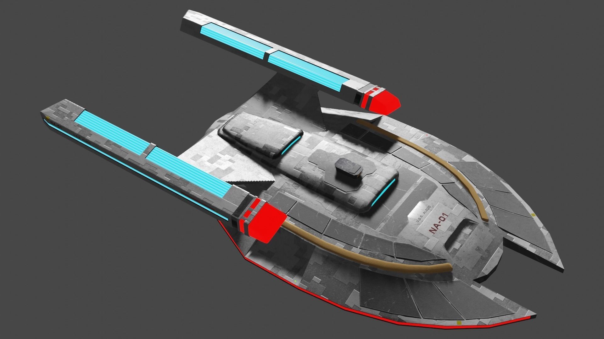 3D model Star Trek Texas-Class Starship VR / AR / low-poly | CGTrader