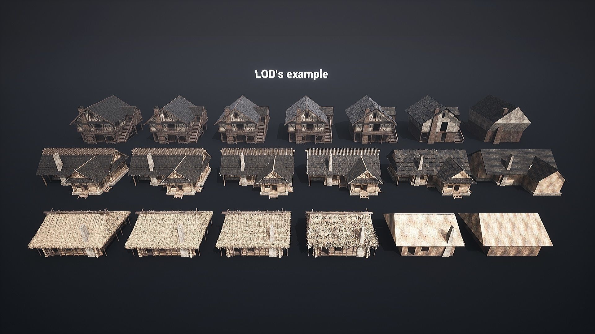 3D model ENTERABLE MEDIEVAL SLAVIC HOUSE COTTAGE CABIN HUT VILLAGE PACK ...