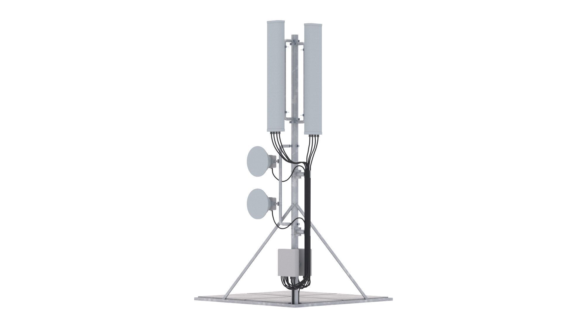 Rooftop Cell Phone Tower 1 3D model | CGTrader