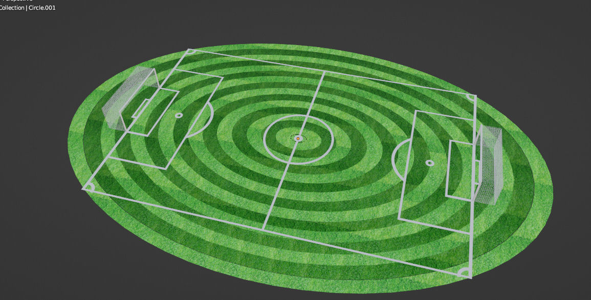 FIFA FOOTBALL FIELD 2022-23 QUATER 3D model | CGTrader