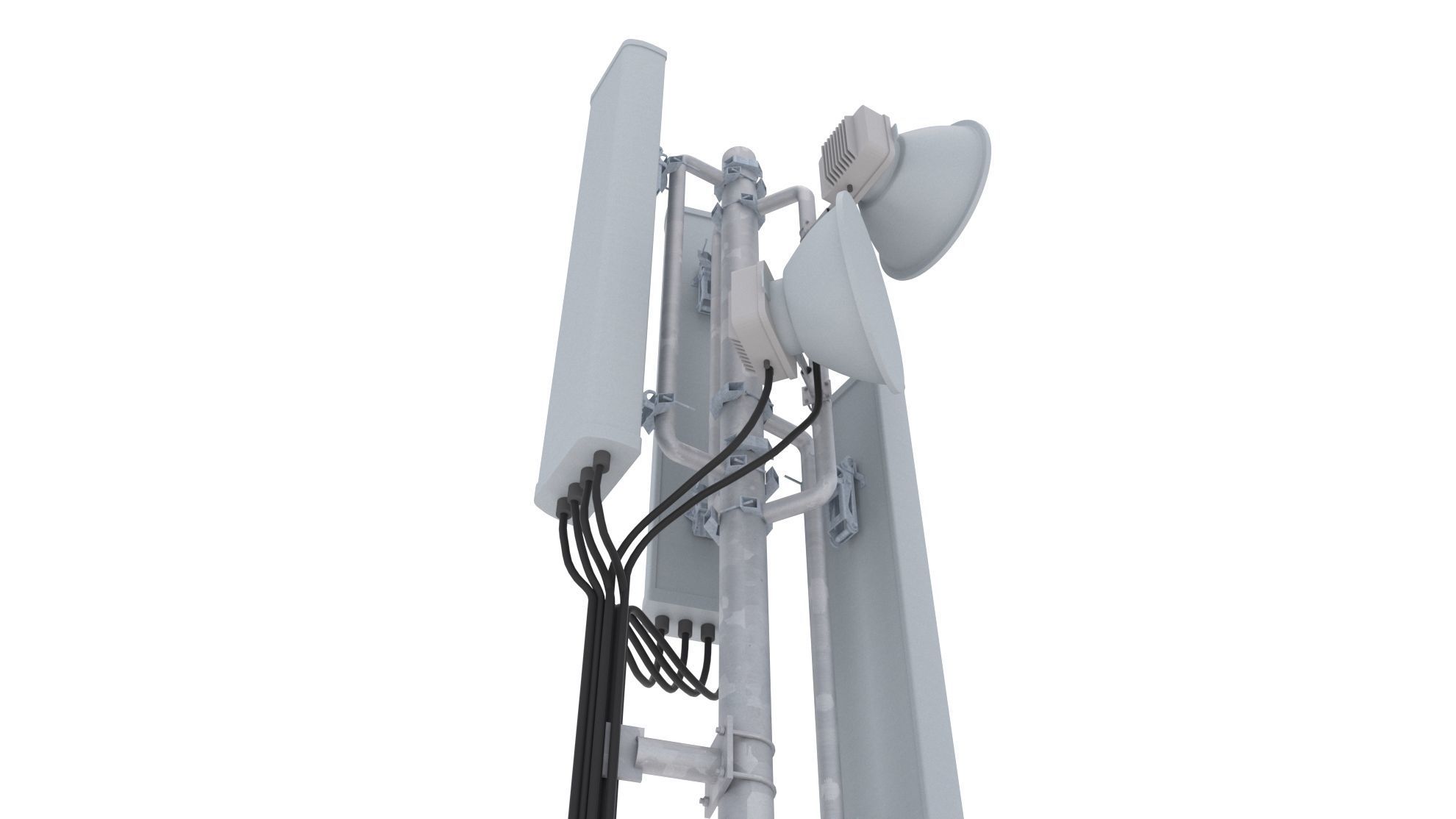 Rooftop Cell Phone Tower 3 3D model | CGTrader