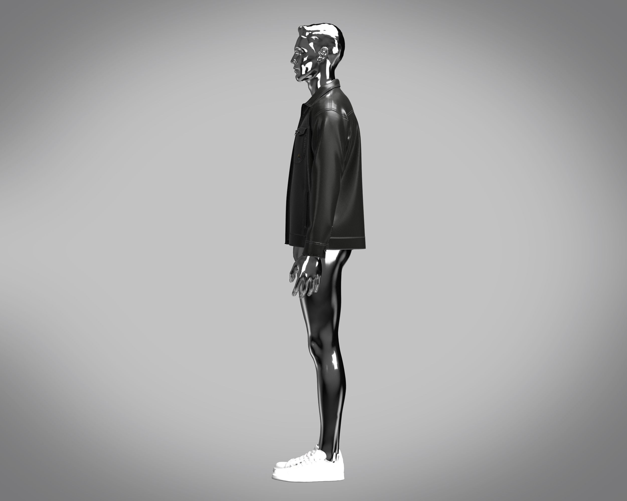 Leather Workwear Jacket 3D model | CGTrader