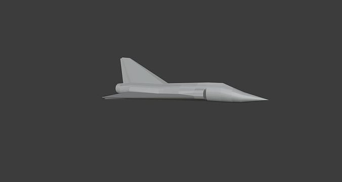 Low Poly Fighter Model jet 3D model | CGTrader