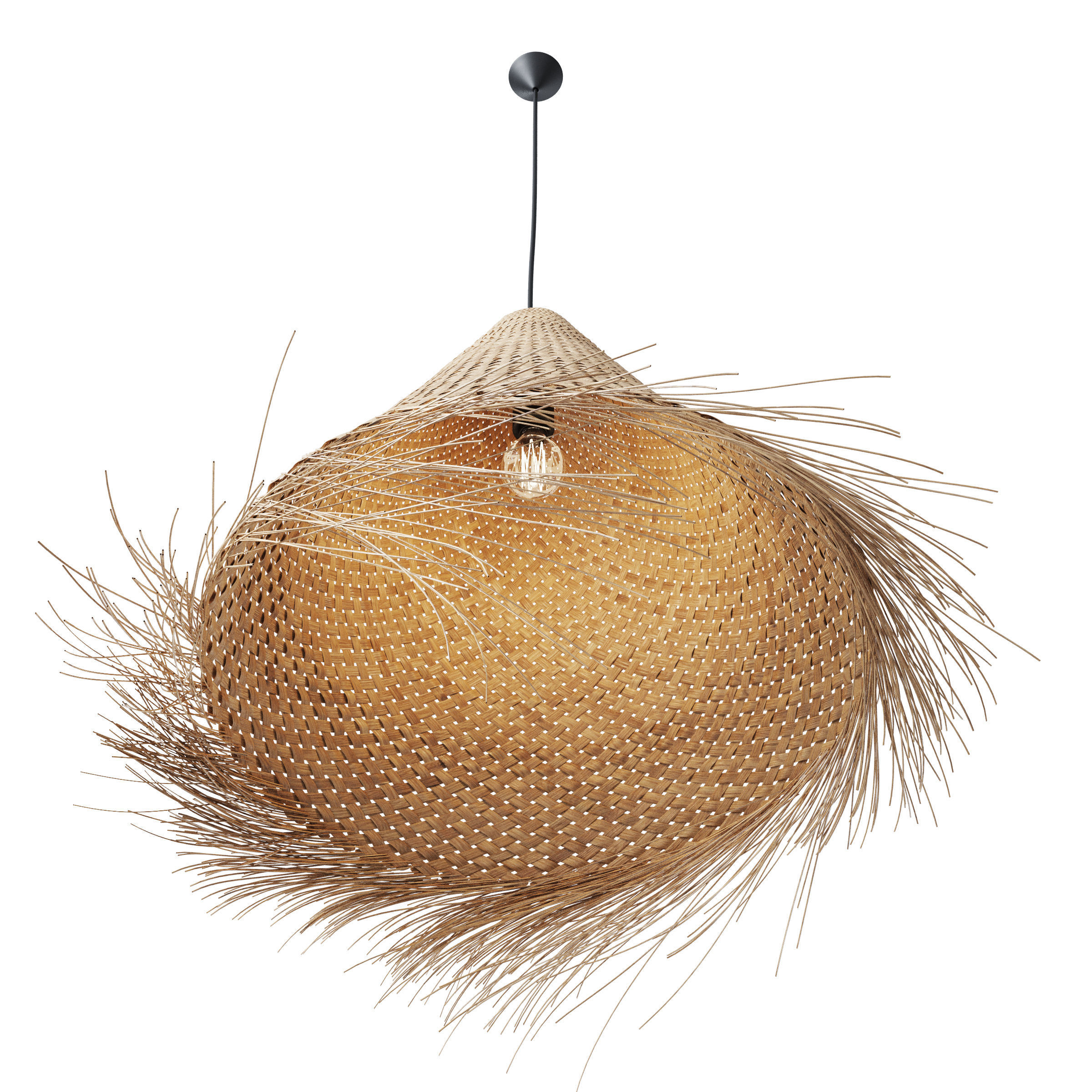 Wesoko Woven Palm Leaf Ceiling Light 3D model | CGTrader