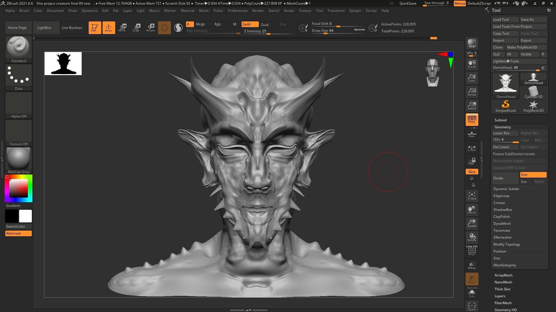 3D Creature demon head 3D model 3D printable | CGTrader