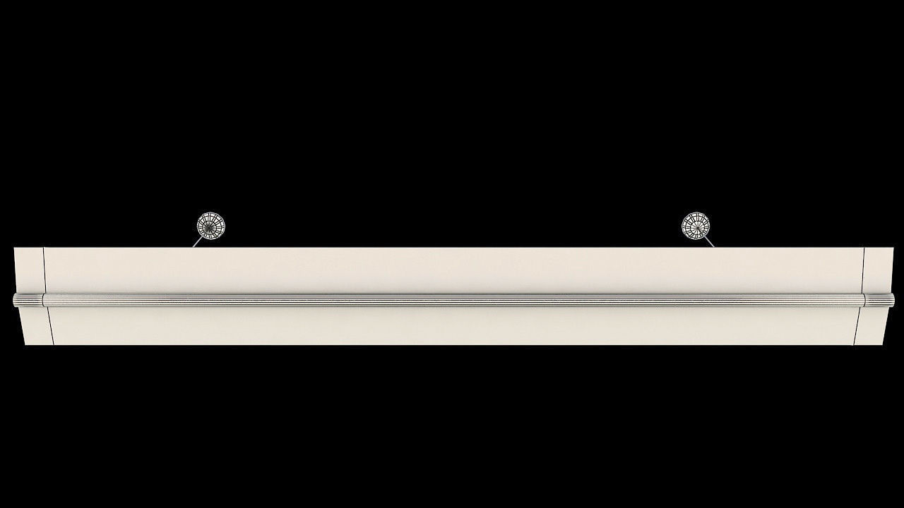 hanging led tube light 3D model | CGTrader