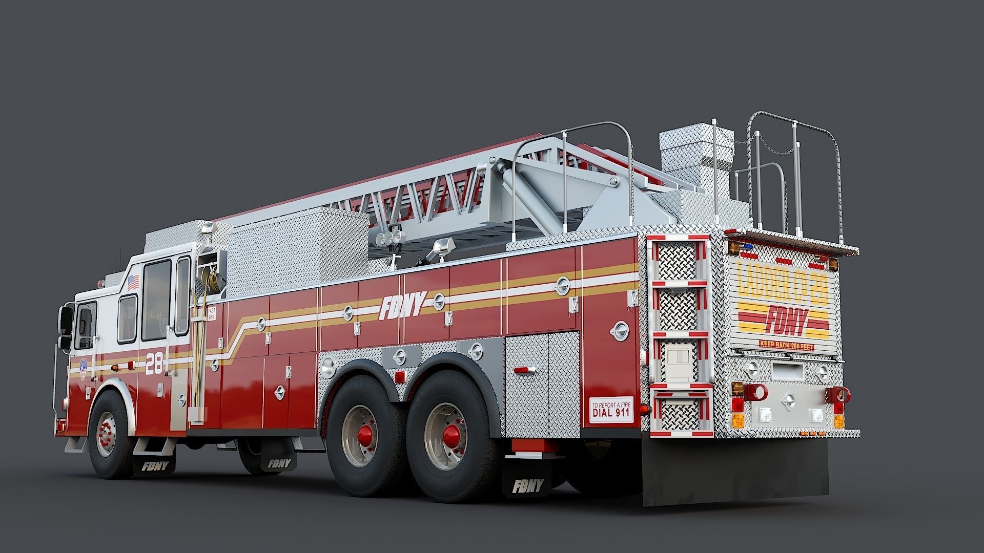 3D Model Collection Complete fire department FDNY VR / AR / low-poly ...