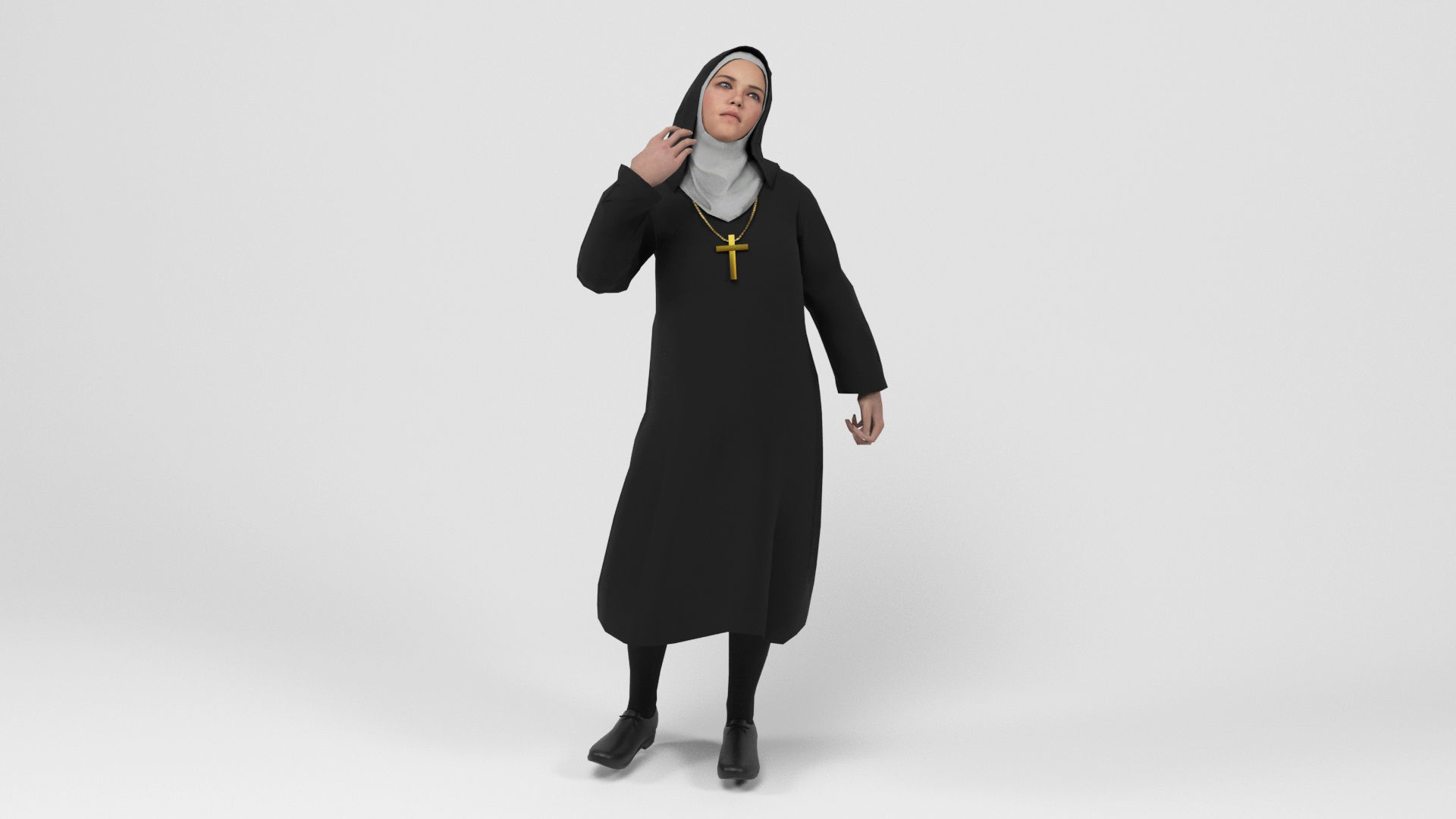 3D model Nun 1 VR / AR / low-poly | CGTrader