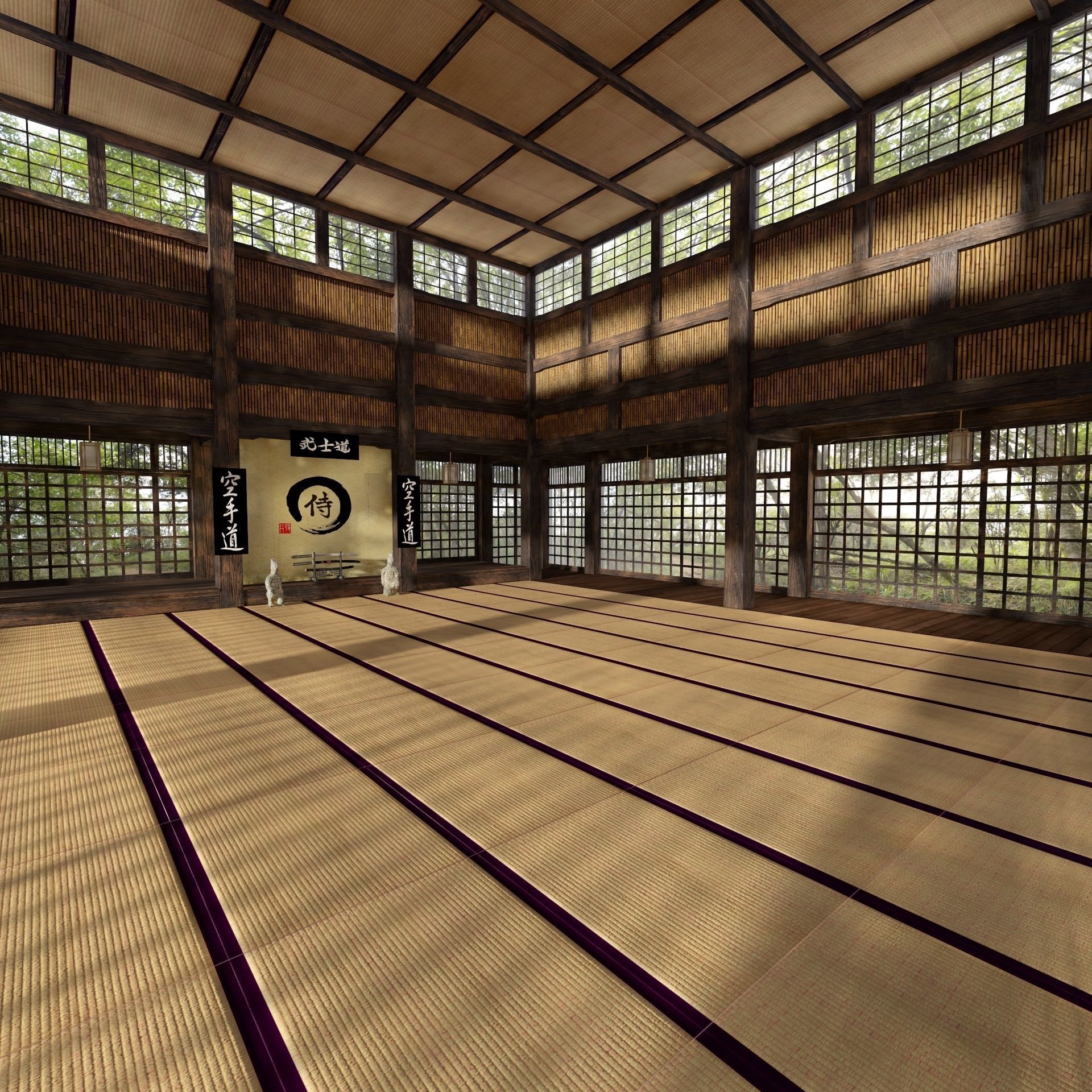 VR Japanese Martial Arts Training Dojo 3D model | CGTrader