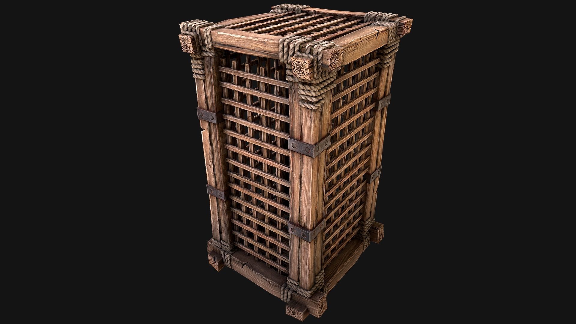 3D model Wooden Prison Cage VR / AR / low-poly | CGTrader