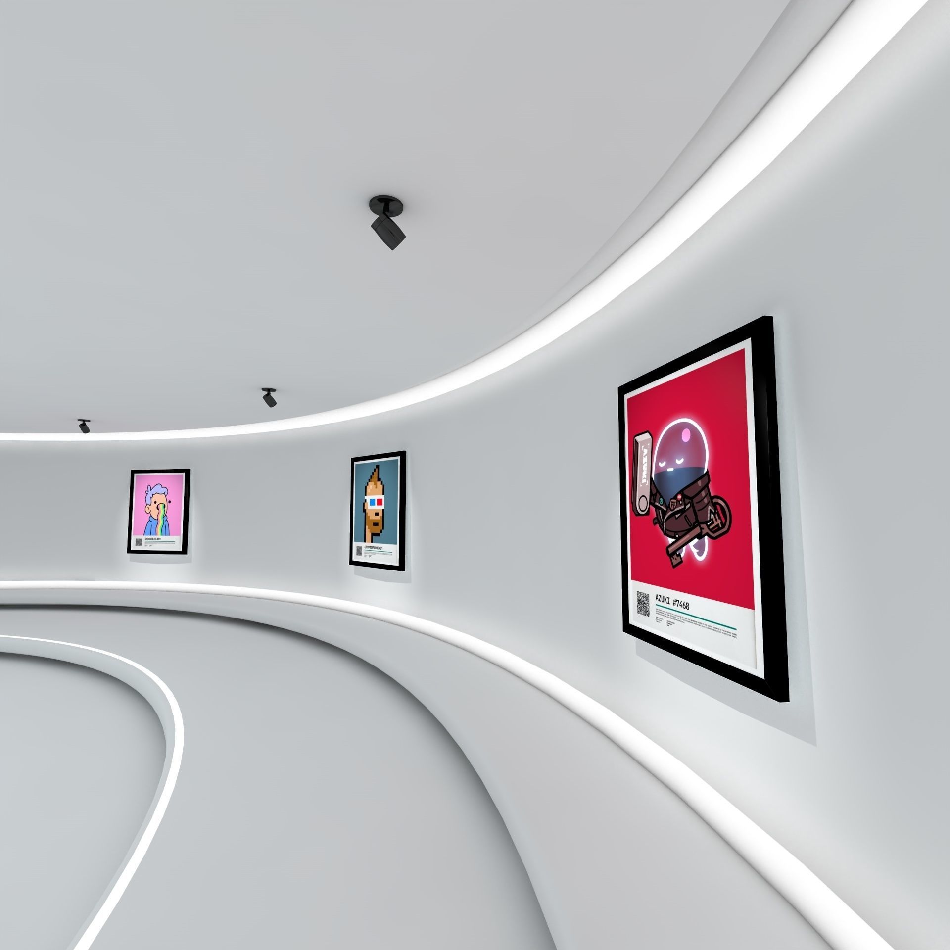 VR Digital Art Exhibition Meta Gallery 3D model | CGTrader