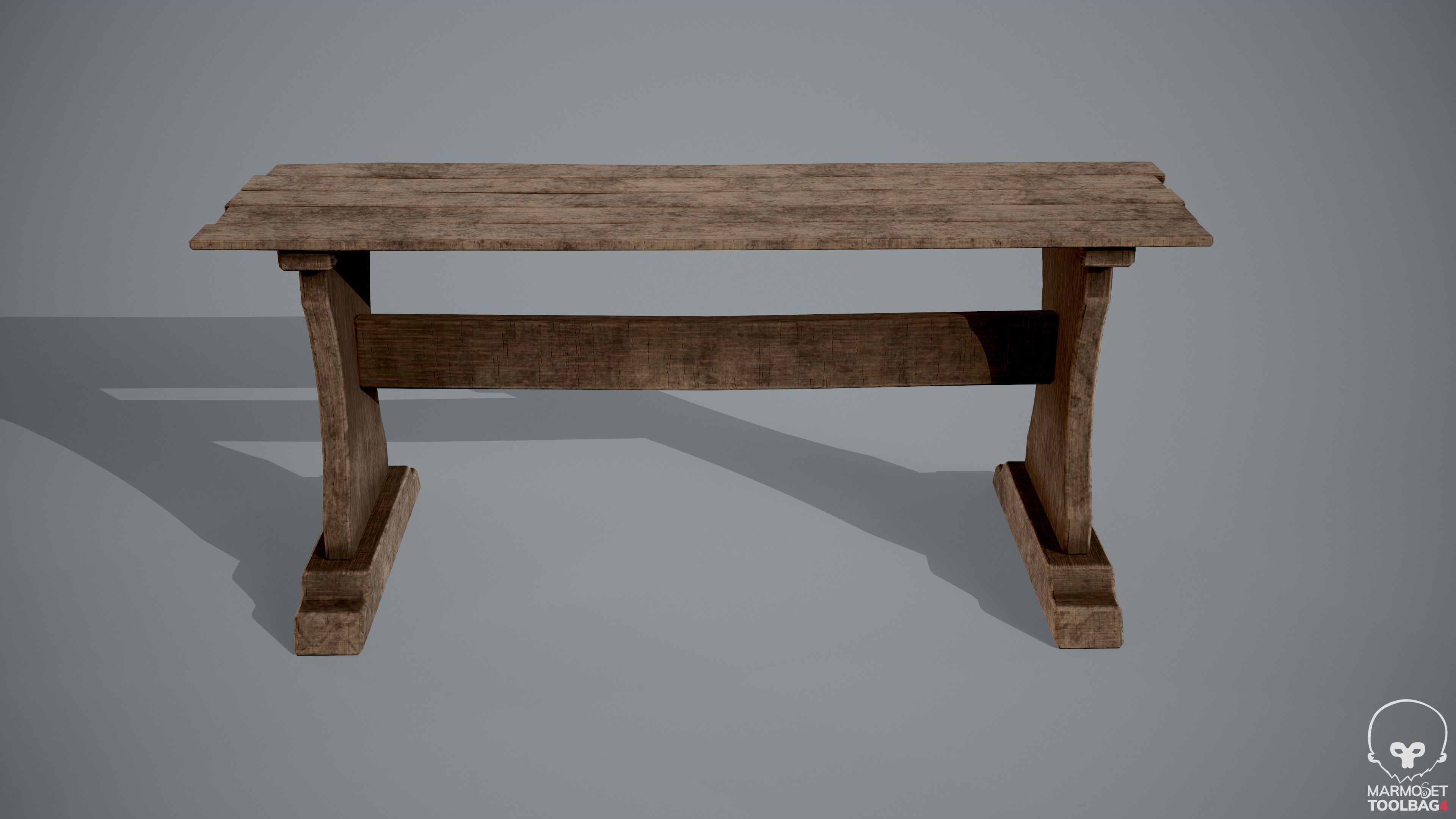 3D model Medieval Table VR / AR / low-poly | CGTrader