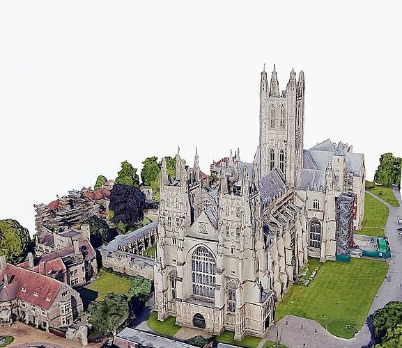 3D model Canterbury Cathedral VR / AR / low-poly | CGTrader