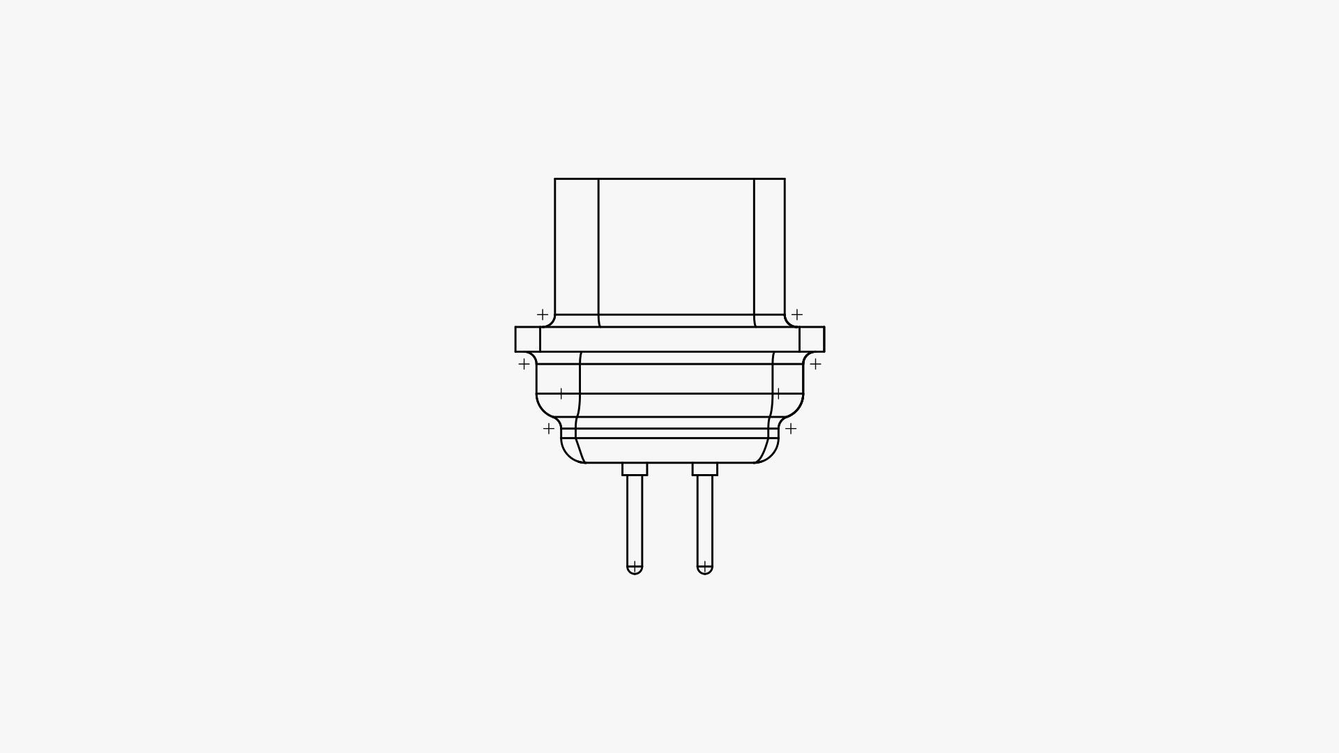 DB15 male connector through hole 3D model | CGTrader